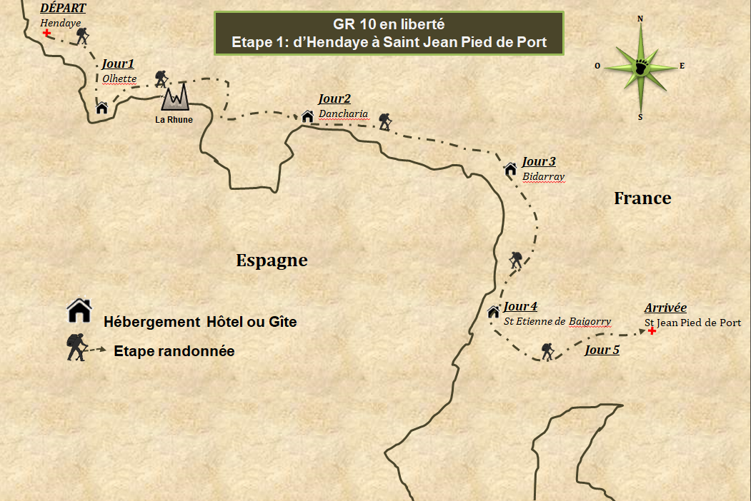 GR10 ÉTAPE 1 : D'HENDAYE À ST-JEAN-PIED-DE-PORT - SUR LES HAUTEURS